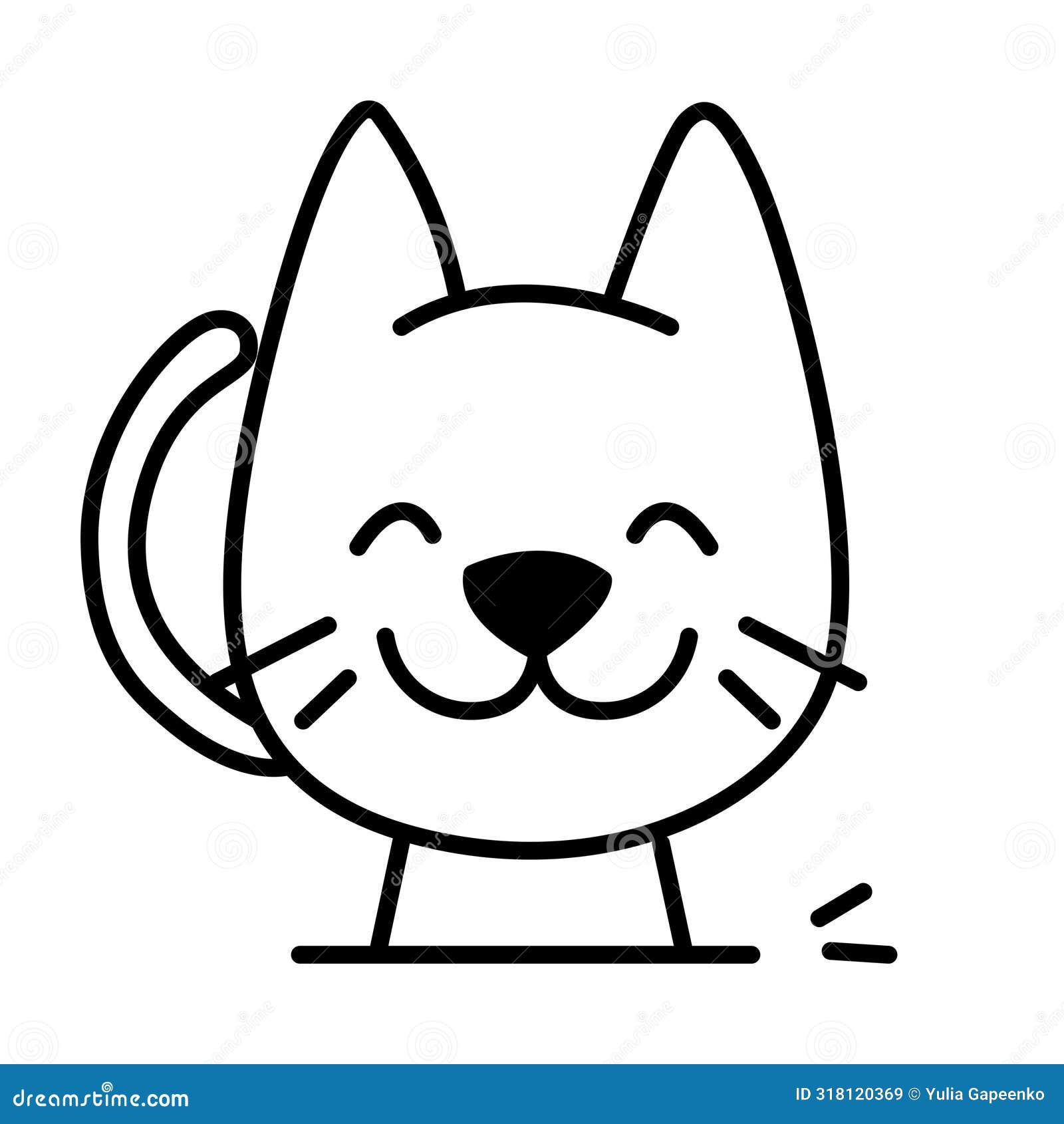 Simple Cat Logo. Vector Illustration EPS10 Stock Vector - Illustration ...