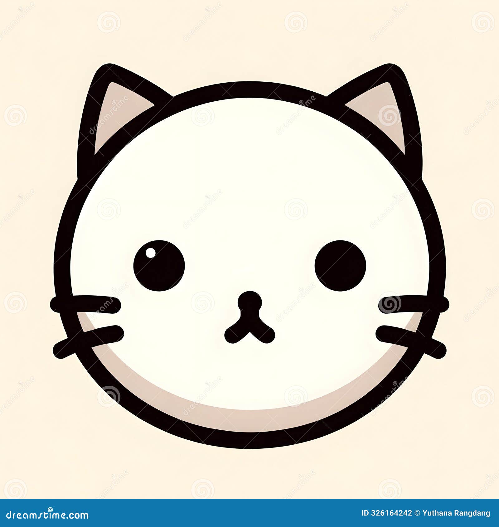 Simple Cat Sketch. stock illustration. Illustration of doodle - 326164242