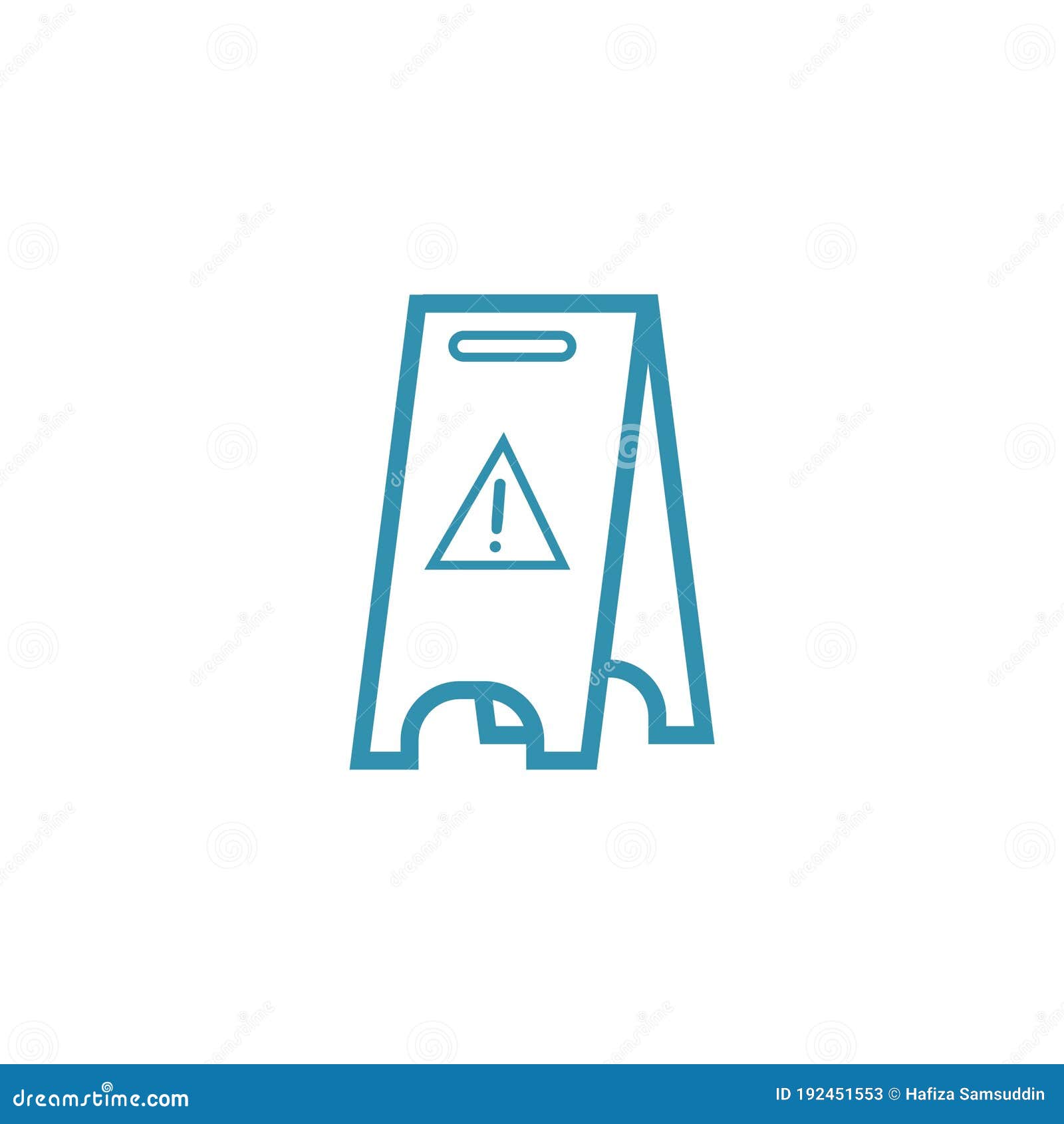 Simple Caution Floor Stand Design. Vector Illustration Decorative ...