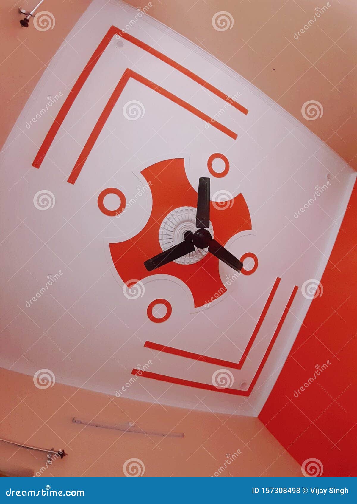 Simple Ceiling Design With Spot Lighting Stock Photography ...