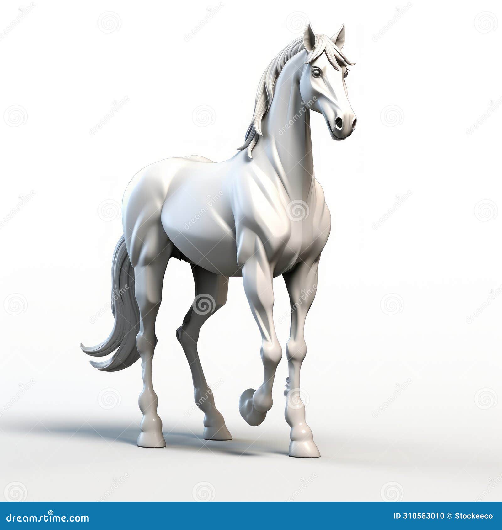 Simple Cel Shaded 3d Centaur Looking at Camera Stock Illustration ...