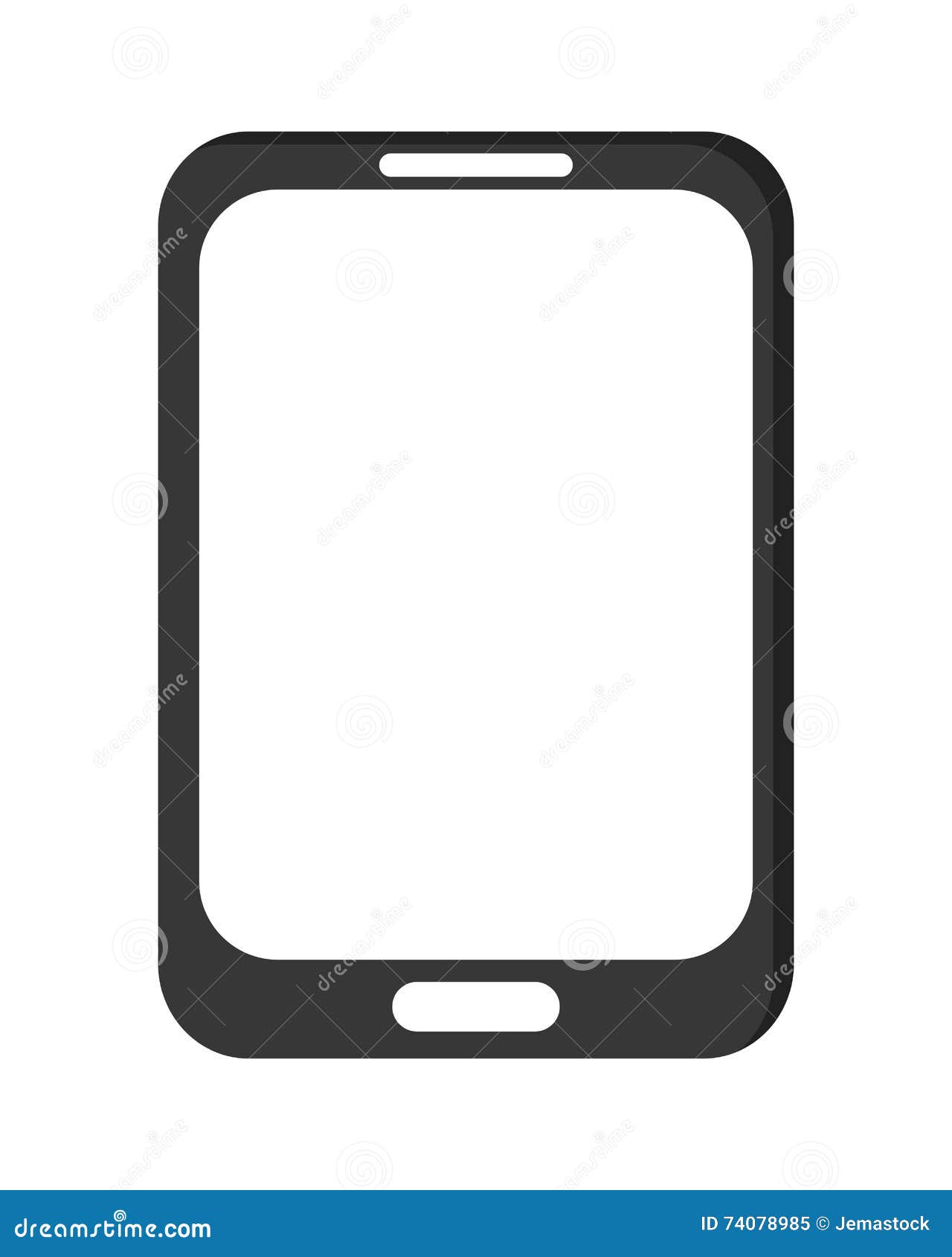 Simple cellphone icon stock illustration. Illustration of communicator ...