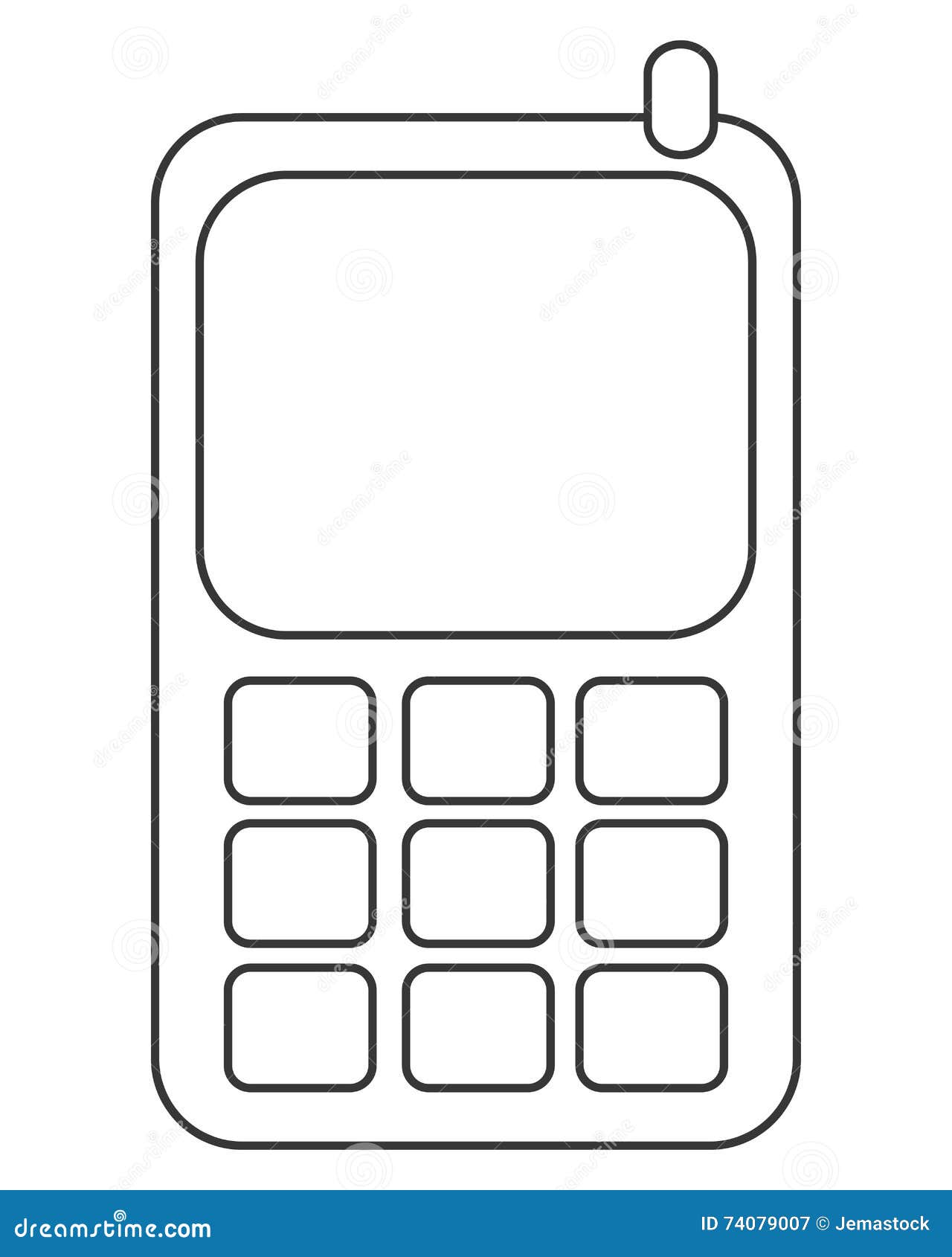 Simple cellphone icon stock illustration. Illustration of multimedia ...