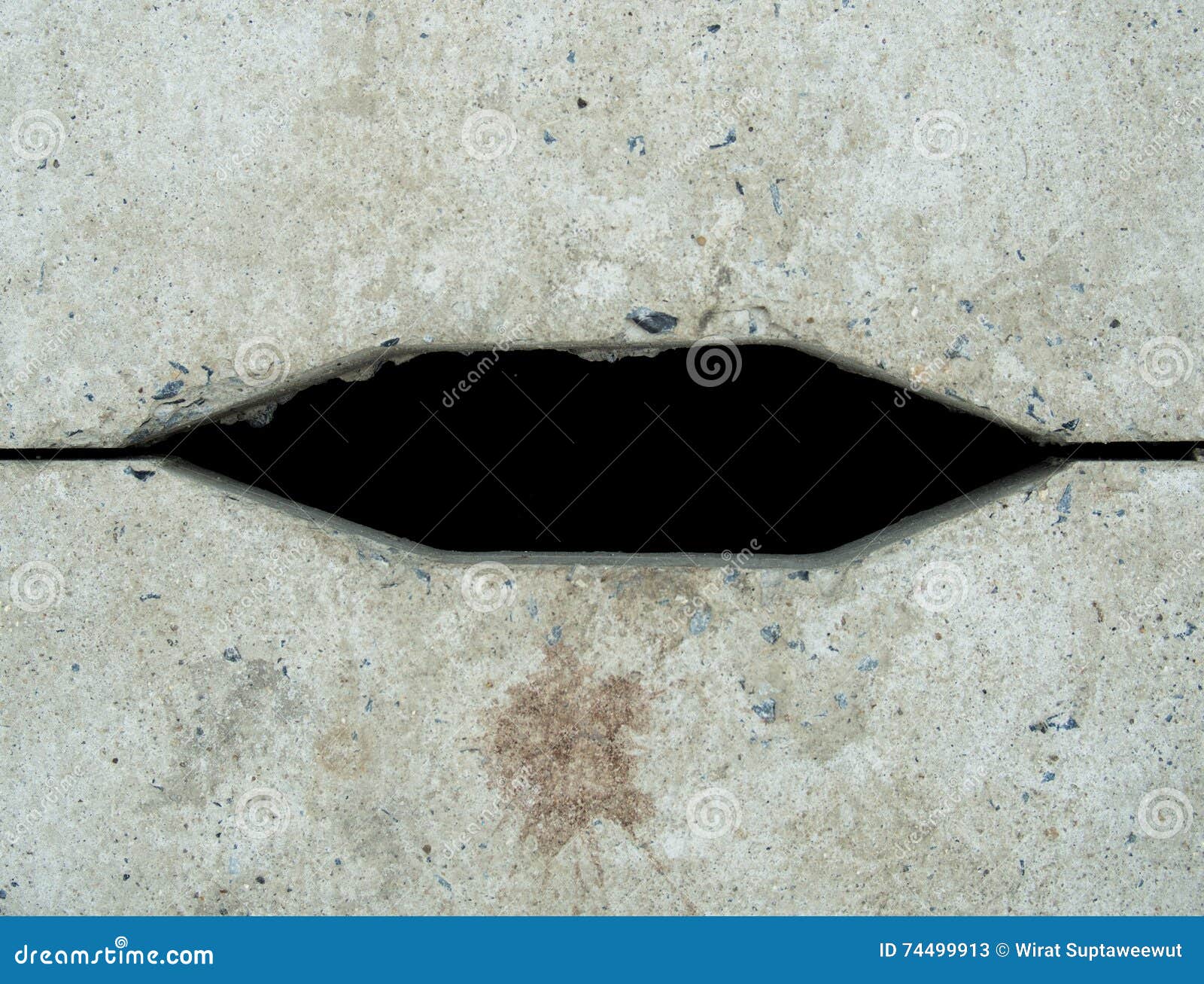 A Simple Cement Sewer Hole Forms a Wide Hexagon Shape Stock Image ...