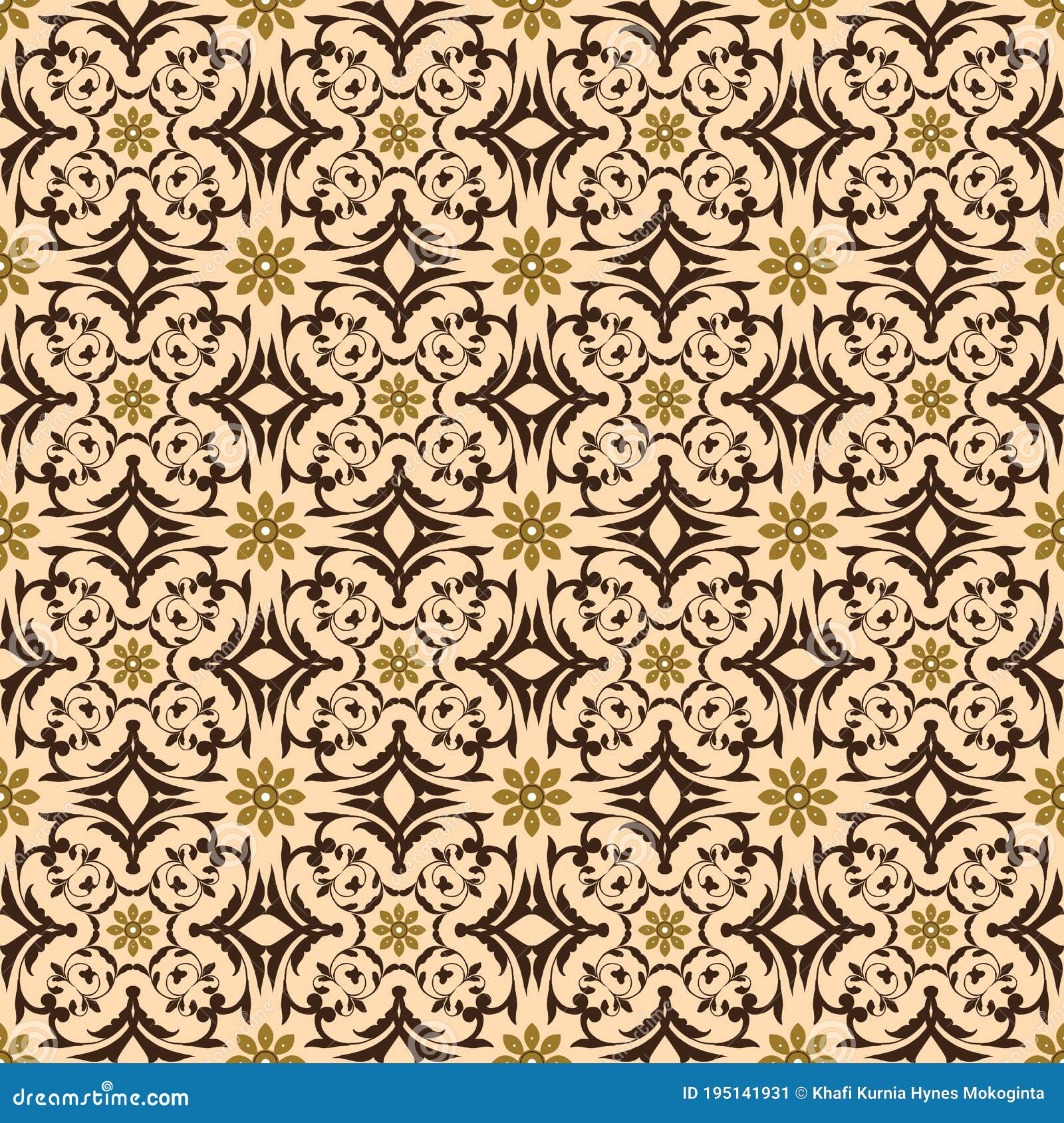 Simple Central Java Batik with Beautiful Motif and Smooth Brown Color ...