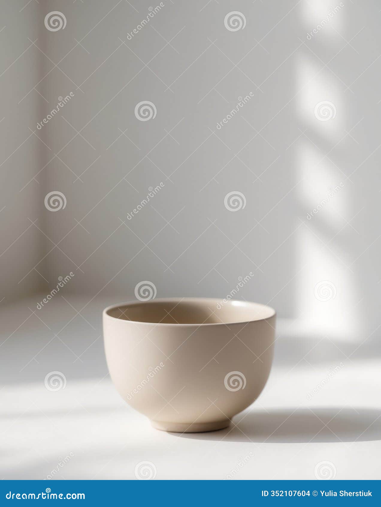 Simple Ceramic Tea Cup with Smooth Finish in Neutral Beige Color Stock ...