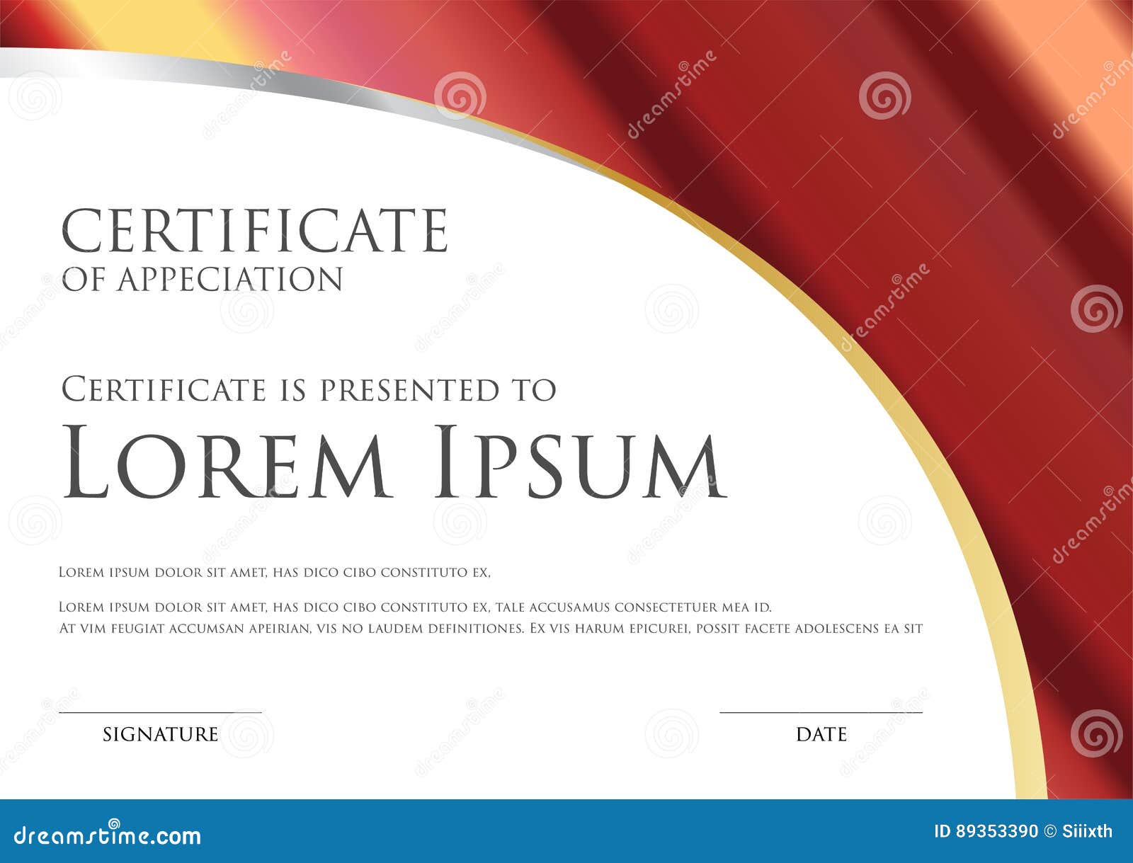 Simple Certificate Border Frame Design Template Vector Illustration ...