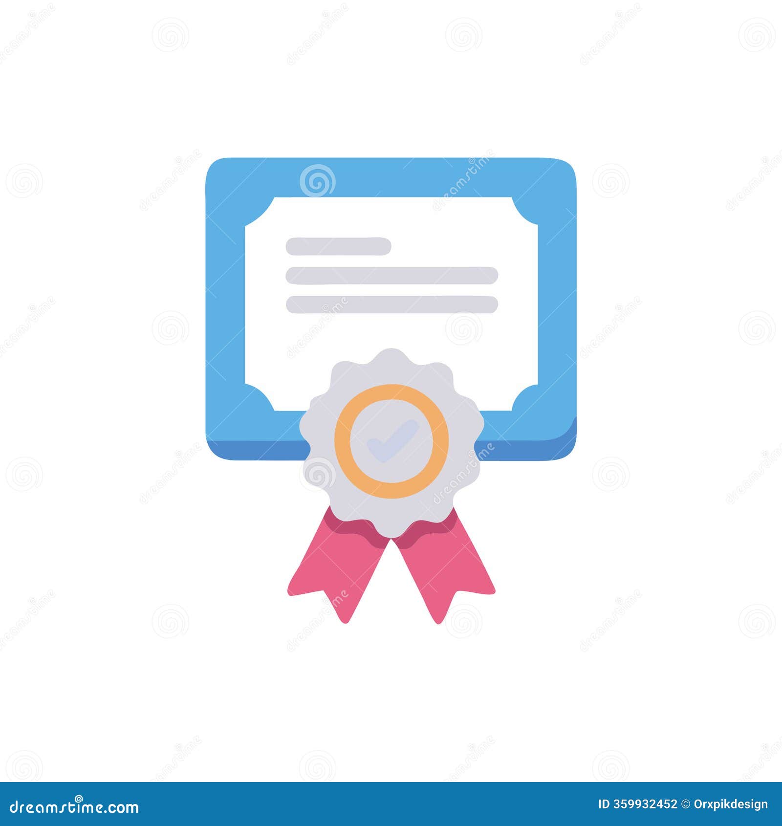 Simple Certificate Seal Icon for Achievements Stock Illustration ...