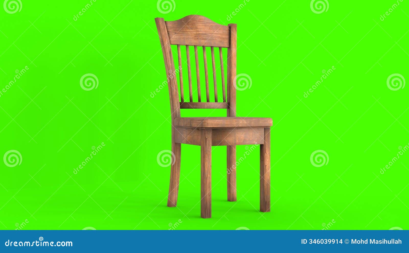 Simple Chair with Green Background Stock Illustration - Illustration of ...