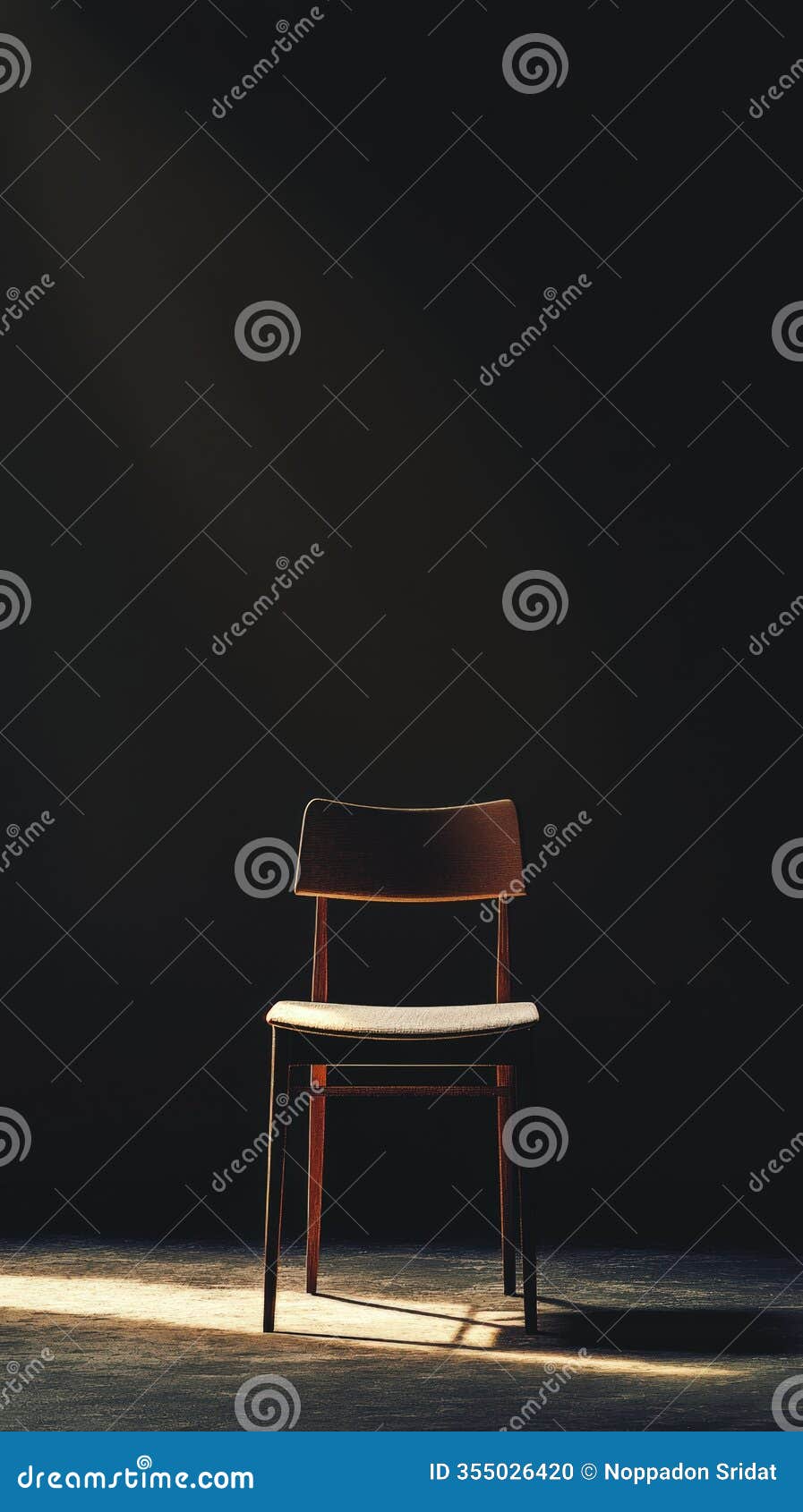 A Simple Chair Illuminated by Soft Light in a Minimalist Indoor Setting ...