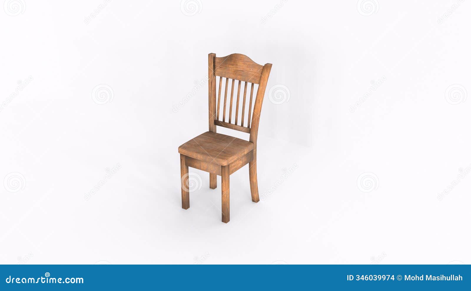 Simple Chair with White Background Stock Illustration - Illustration of ...