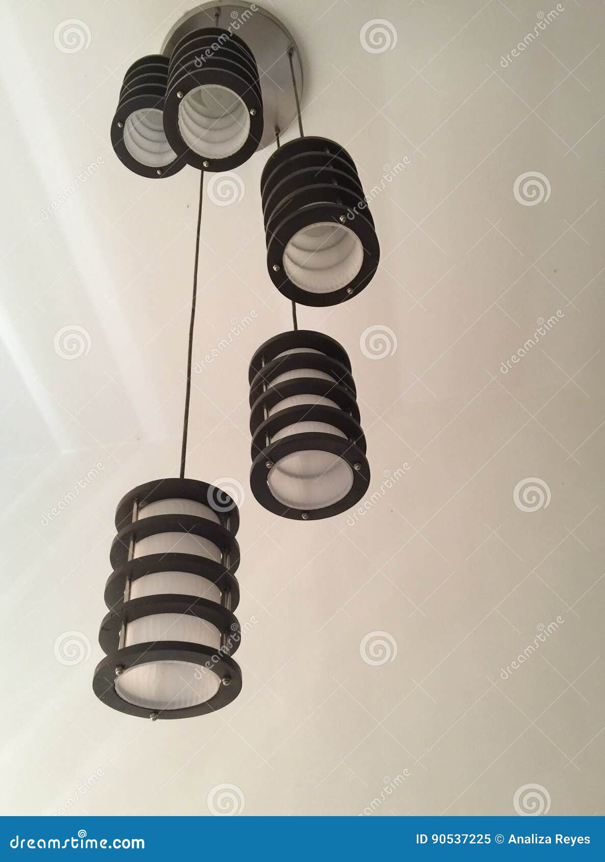Simple Chandelier Bottom View With Ceiling Background Royalty-Free ...