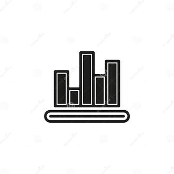 Simple Chart Vector Icon stock illustration. Illustration of line ...