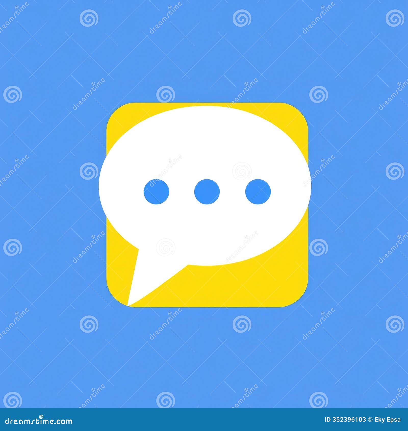 Simple chat bubble icon stock illustration. Illustration of support ...