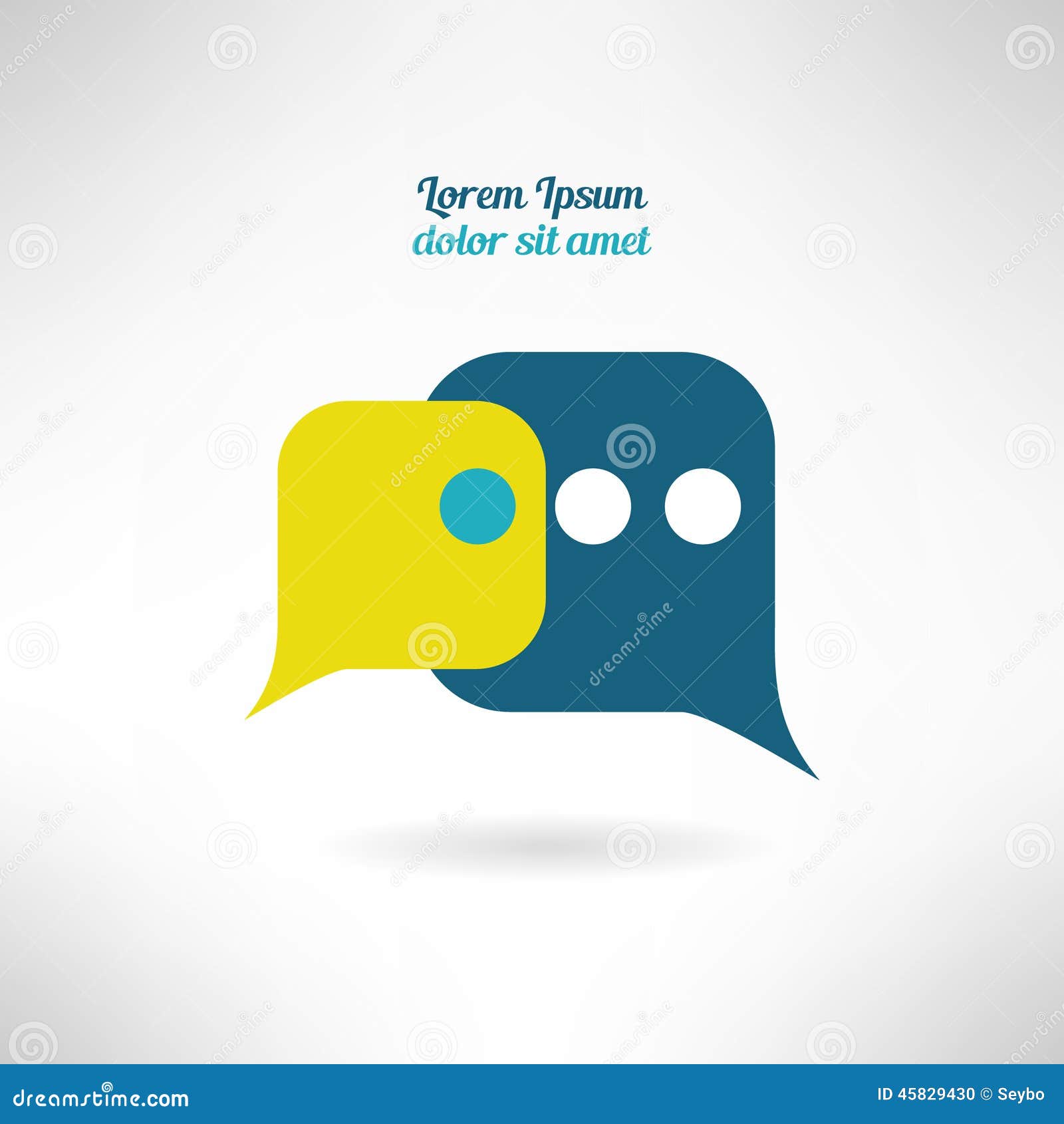 Simple Chat Icon in Modern Flat Design. Vector Stock Vector ...