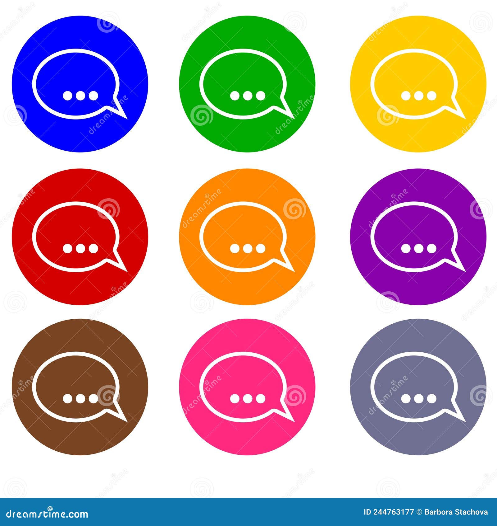 Simple Chat or Message Icon Collection for Website. Chat Icon or Button ...