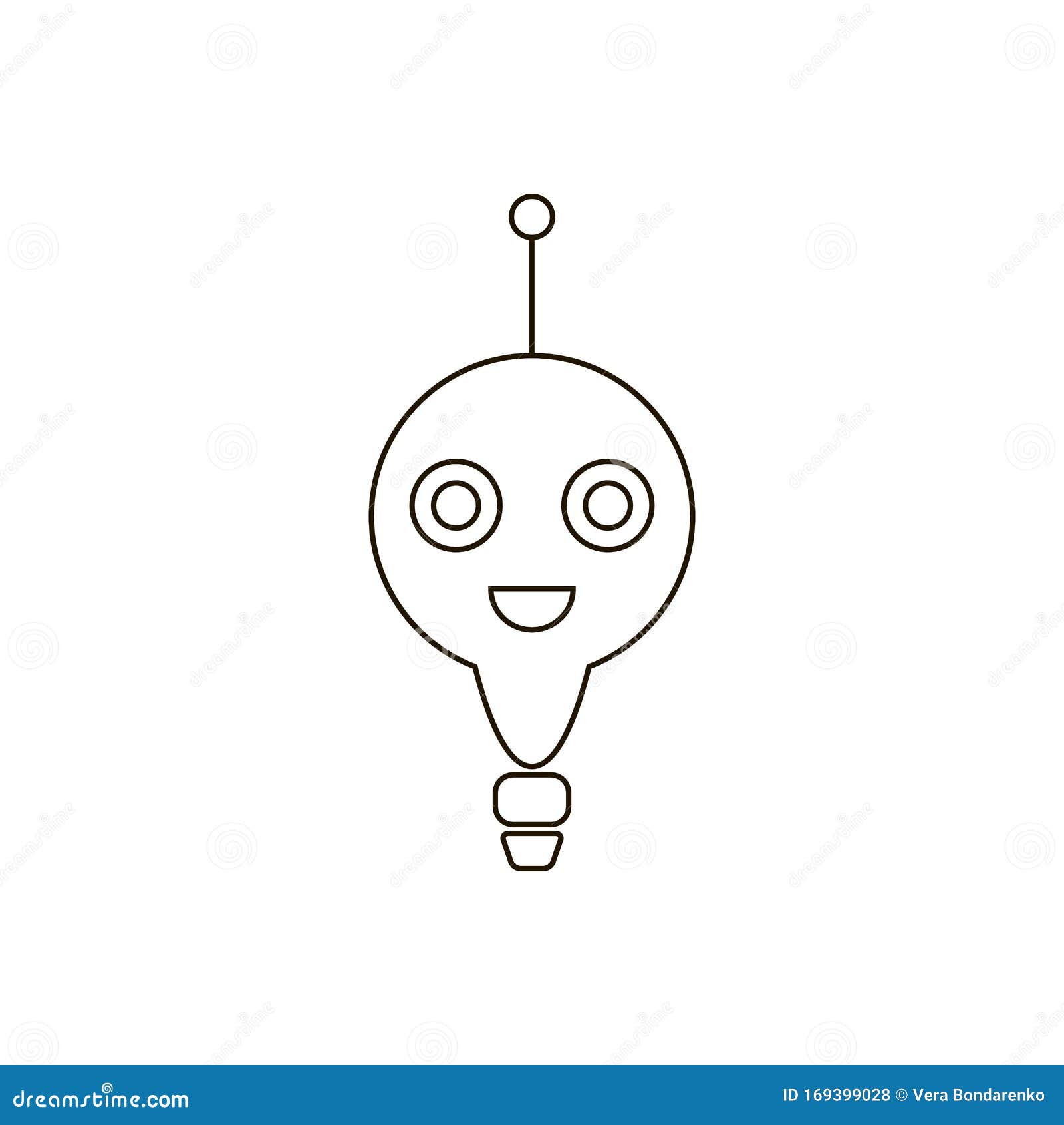 Simple Chatbot Icon AI Symbol for Call Center Stock Vector ...