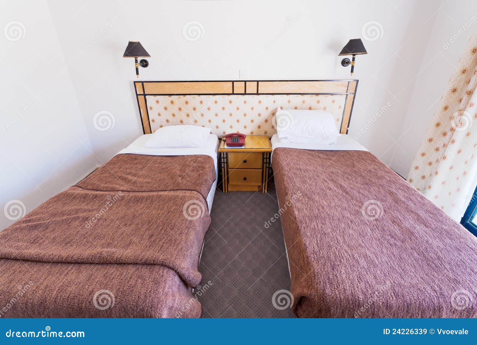 Simple cheap two bed room stock image. Image of furniture - 24226339