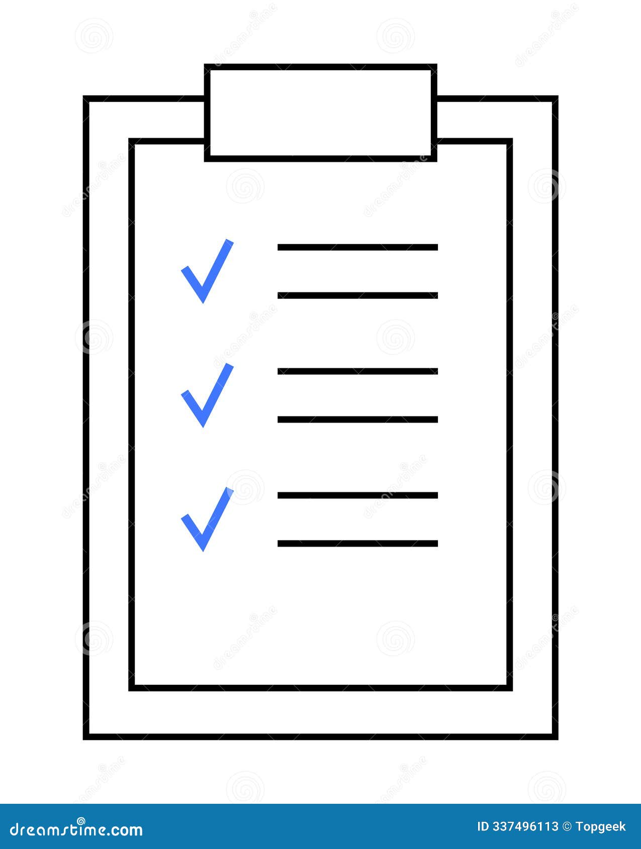 Simple Checklist on a Clipboard for Task Tracking and Organization ...