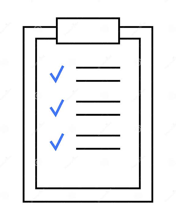 Simple Checklist on a Clipboard for Task Tracking and Organization ...