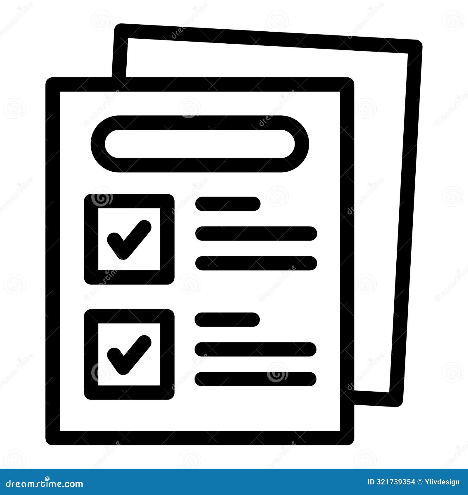 Simple Checklist is Confirming Agreement on Two Options on Paper Forms ...