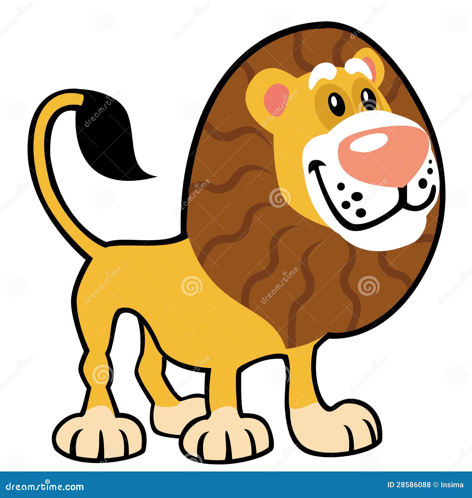 Simple childish lion stock vector. Illustration of animal - 28586088