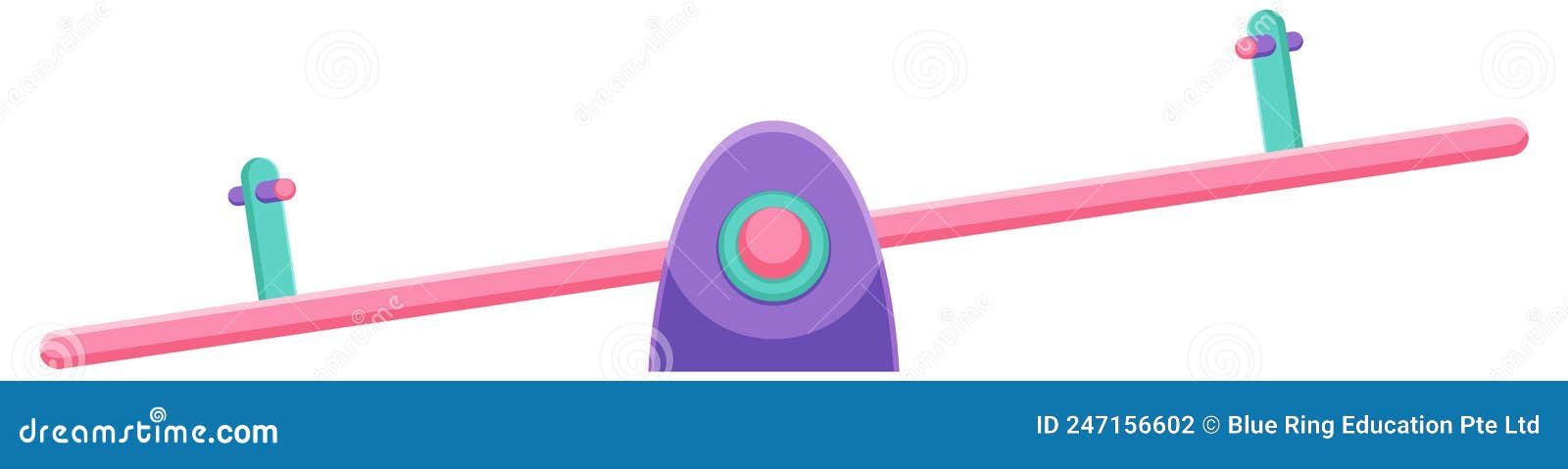 Simple Children Seesaw on White Background Stock Vector - Illustration ...