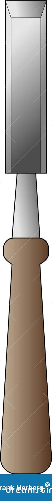 Simple Chisel in Gray and Brown Stock Vector - Illustration of brown ...
