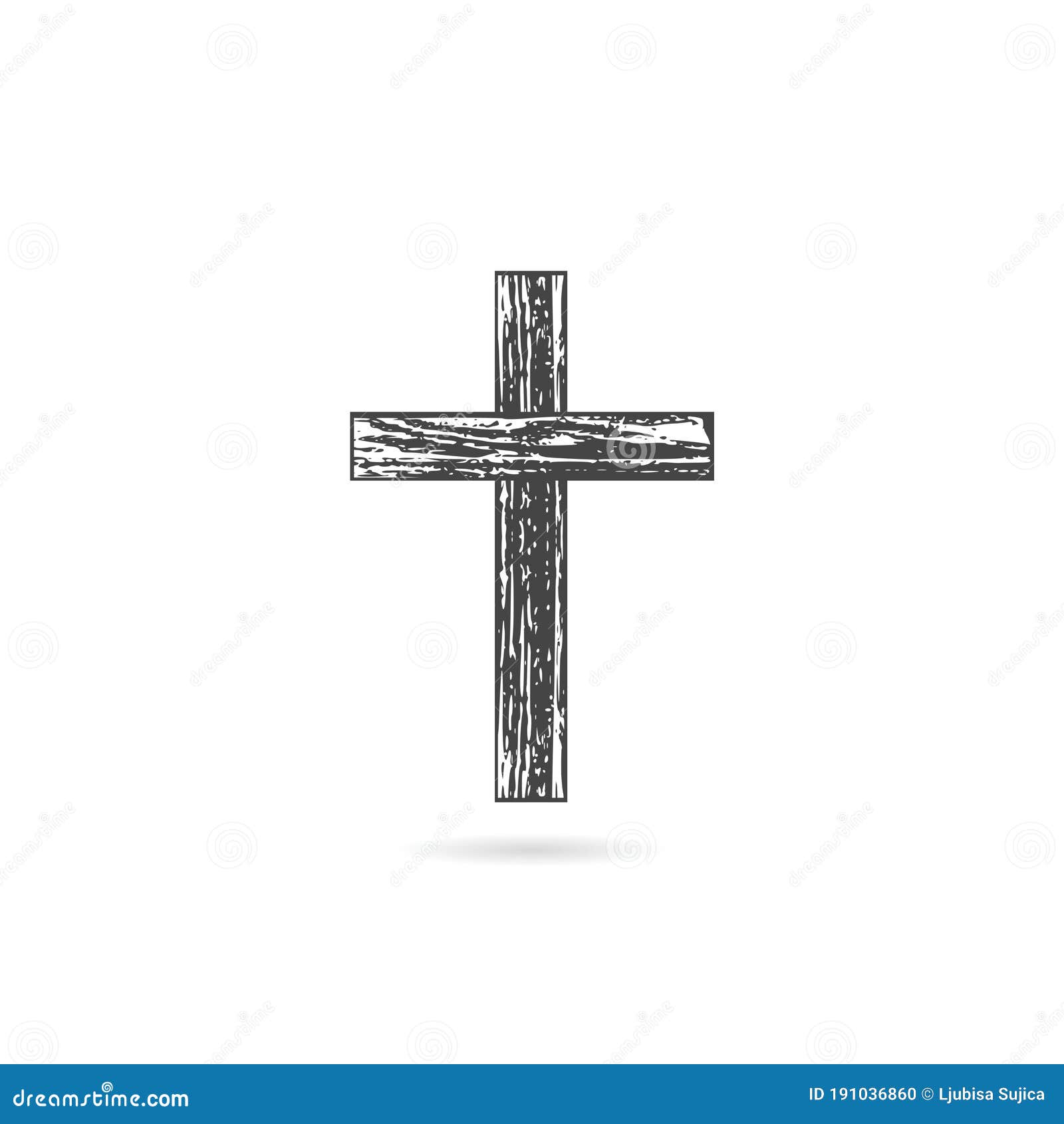 Simple Christian Cross Sign with Shadow Stock Vector - Illustration of ...