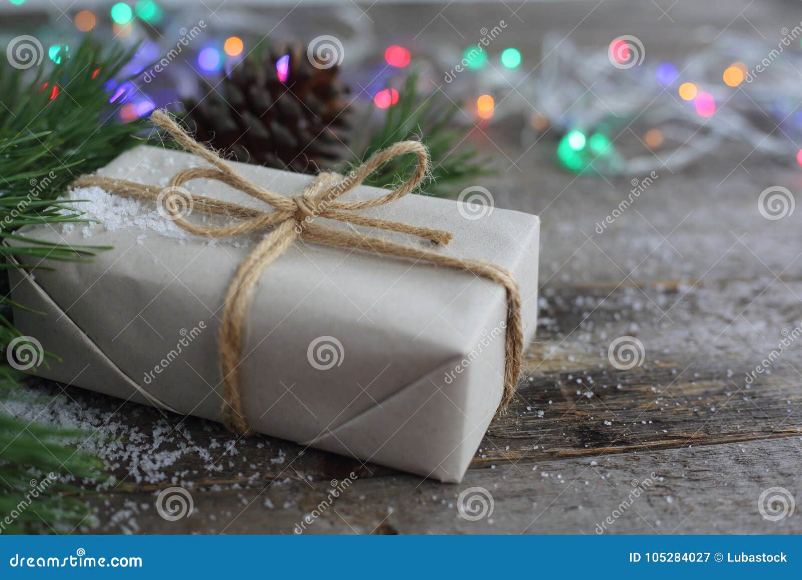 Simple Christmas gift stock image. Image of hipster - 105284027