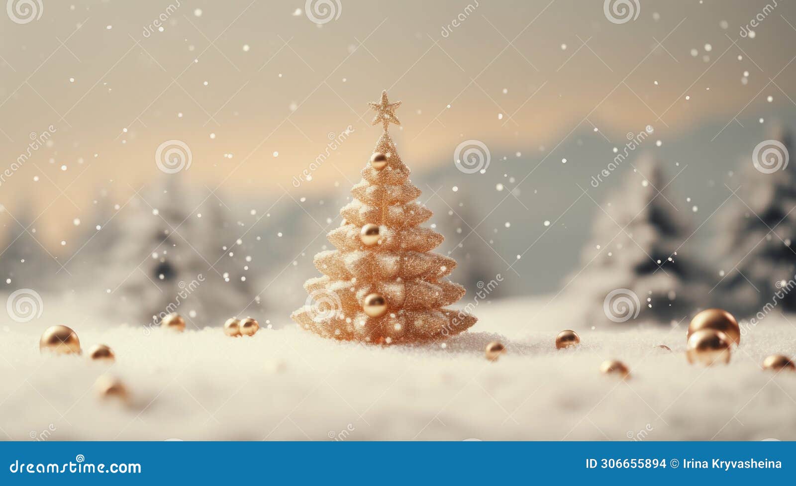 A Simple Christmas Scene with a Large Christmas Tree, Stock Photo ...