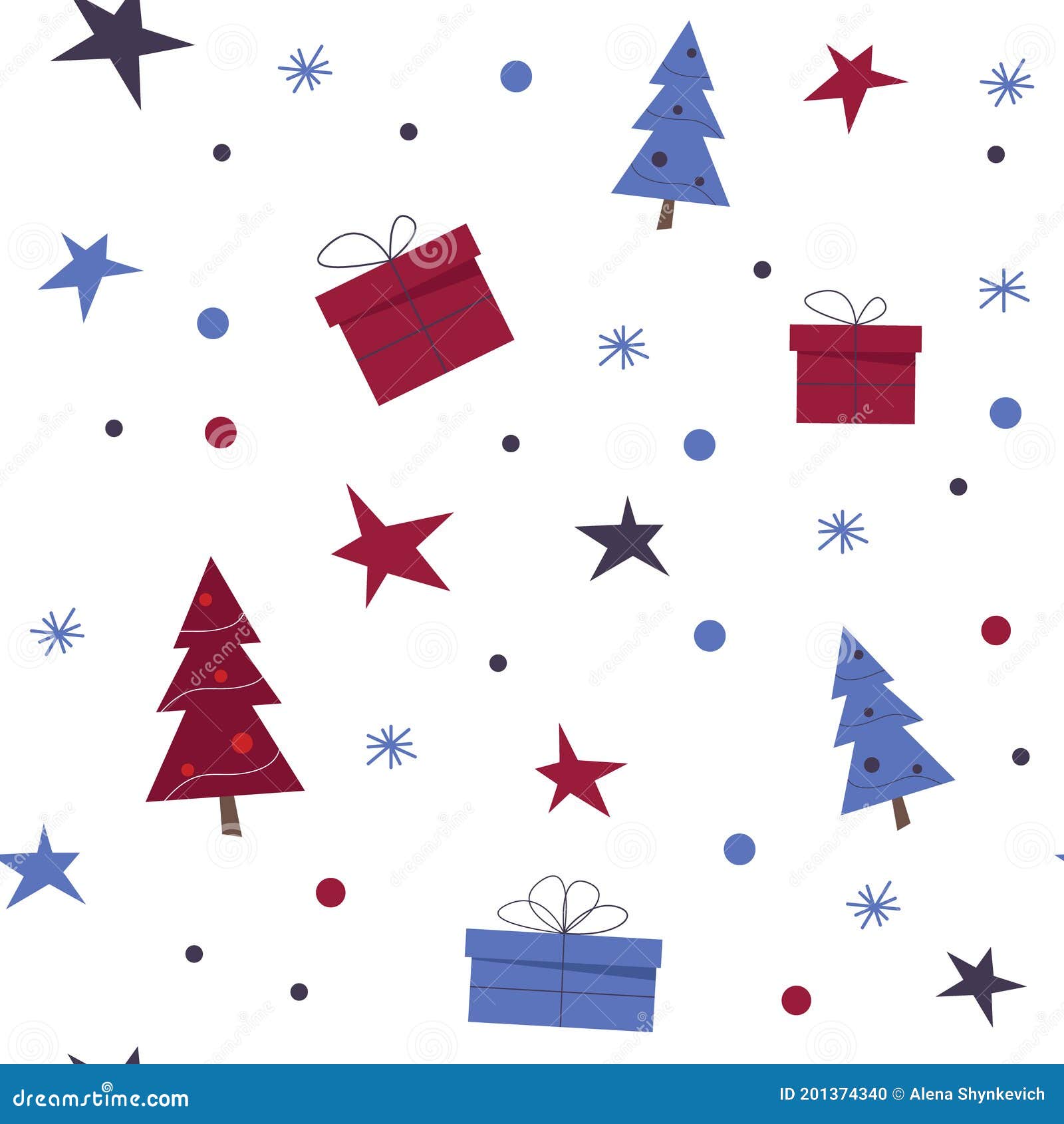 Simple Christmas Seamless Bright Pattern. Background Can Be Used for ...
