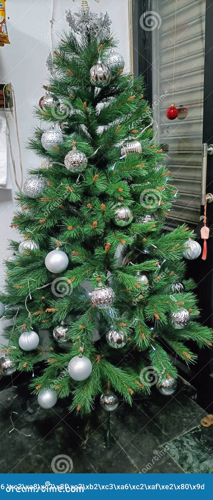 Simple Christmas tree stock image. Image of shrub, simple - 263883677