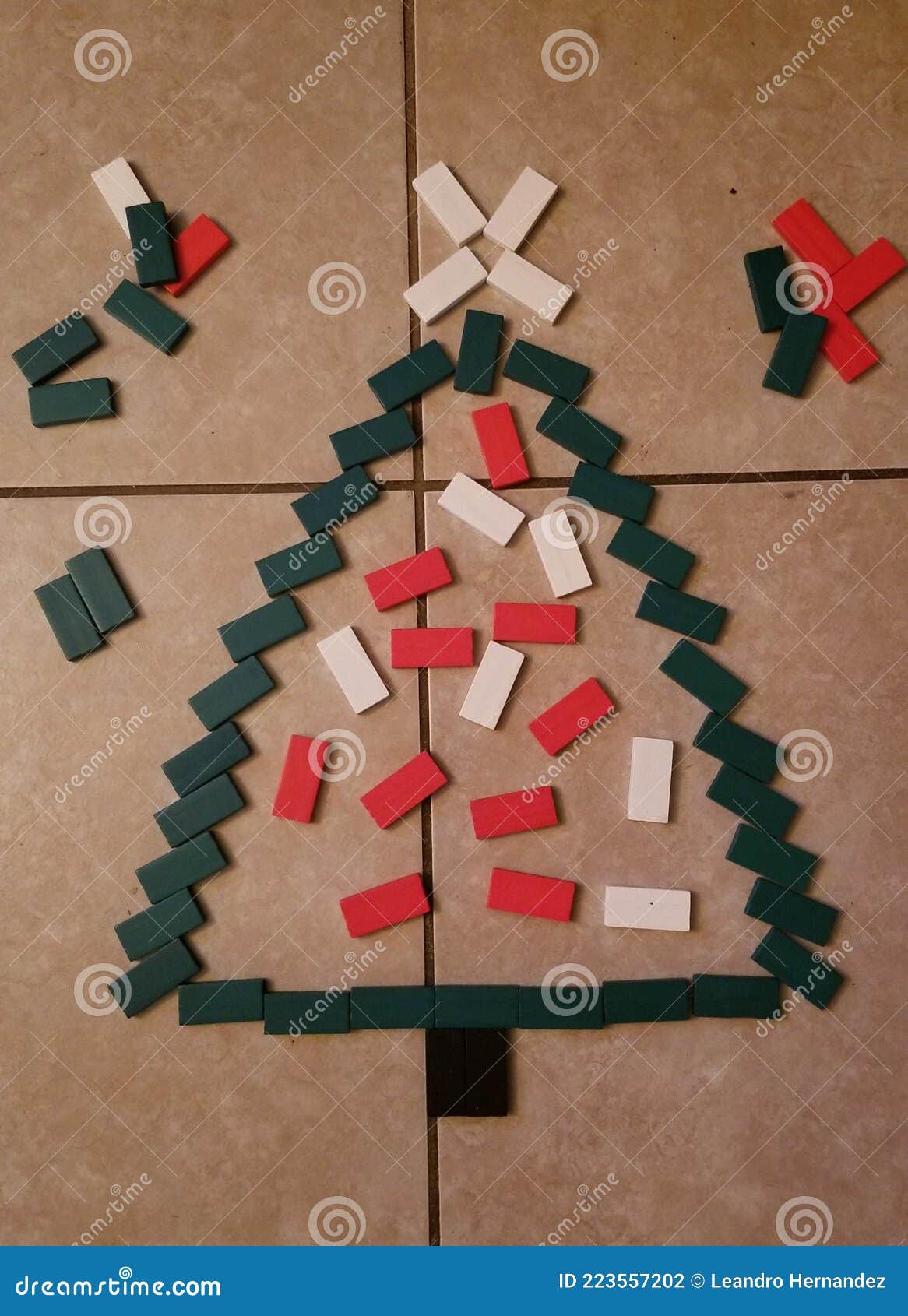 A Simple Christmas Tree Made of Blocks Stock Photo - Image of circle ...