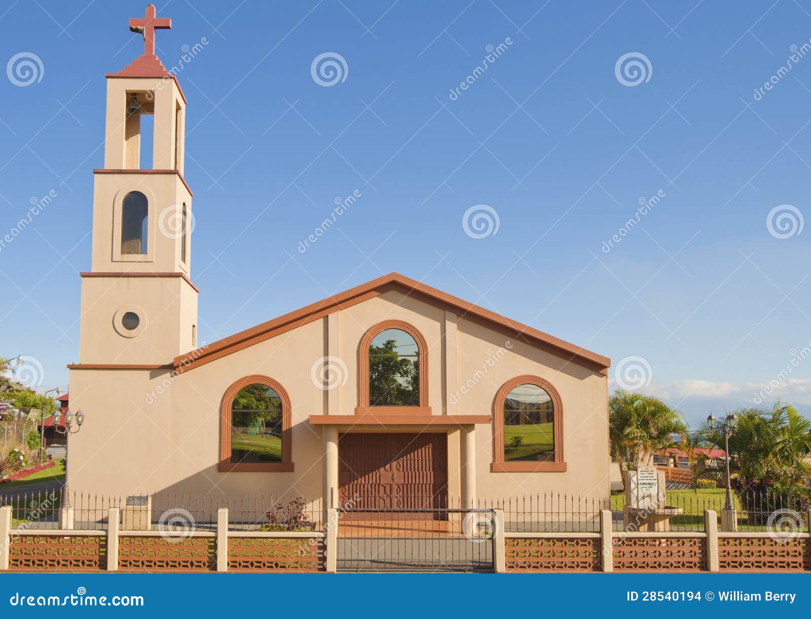 Simple Church-Costa Rica stock photo. Image of chapel - 28540194
