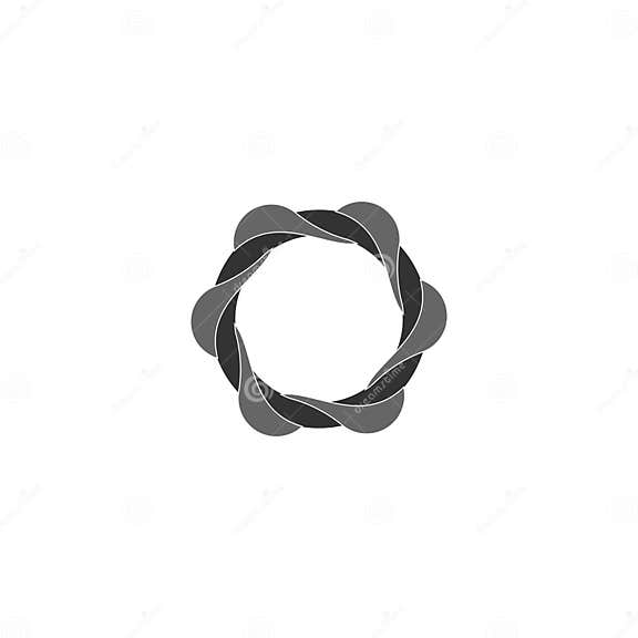 Simple Circle 3d Twist Symbol Motion Design Logo Vector Stock Vector ...