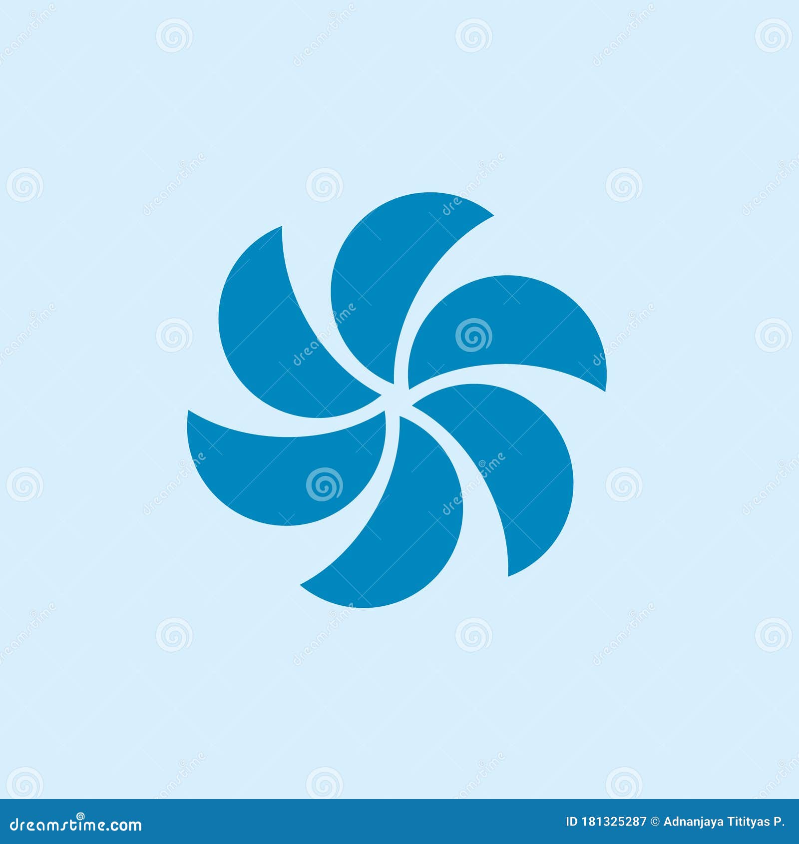 Simple Circle Fan Propeller Symbol Logo Vector Stock Vector ...