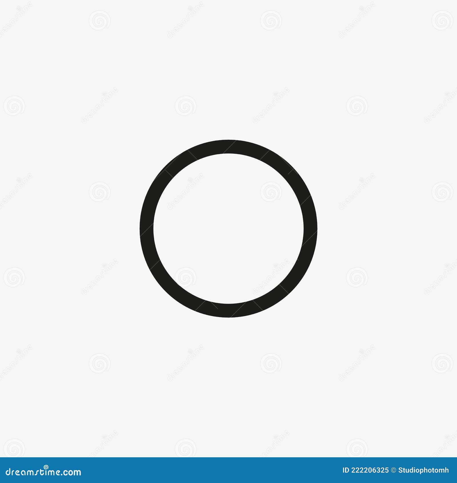 Simple Circle Icon in Line Design Style Stock Vector - Illustration of ...