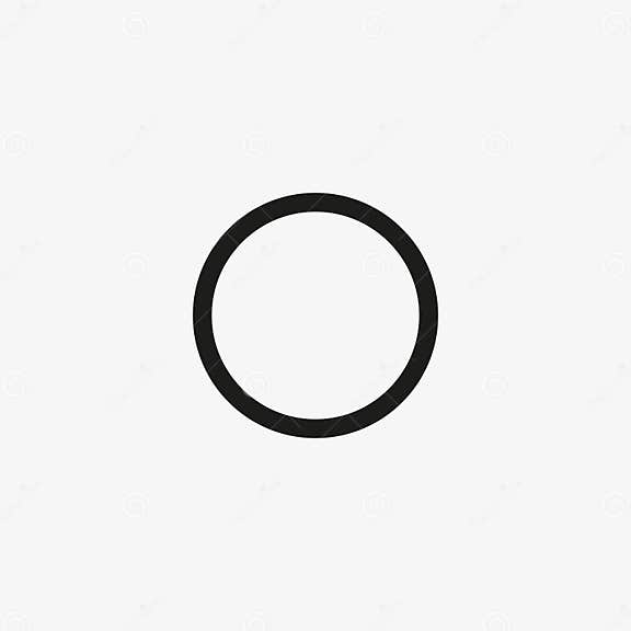 Simple Circle Icon in Line Design Style Stock Vector - Illustration of ...