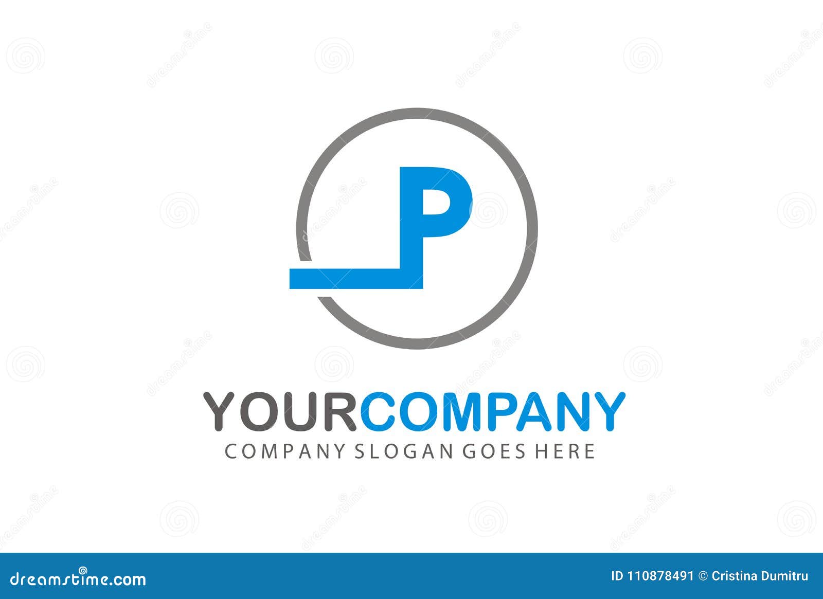Circle Logo Letter P Vector Design Stock Vector - Illustration of sign ...