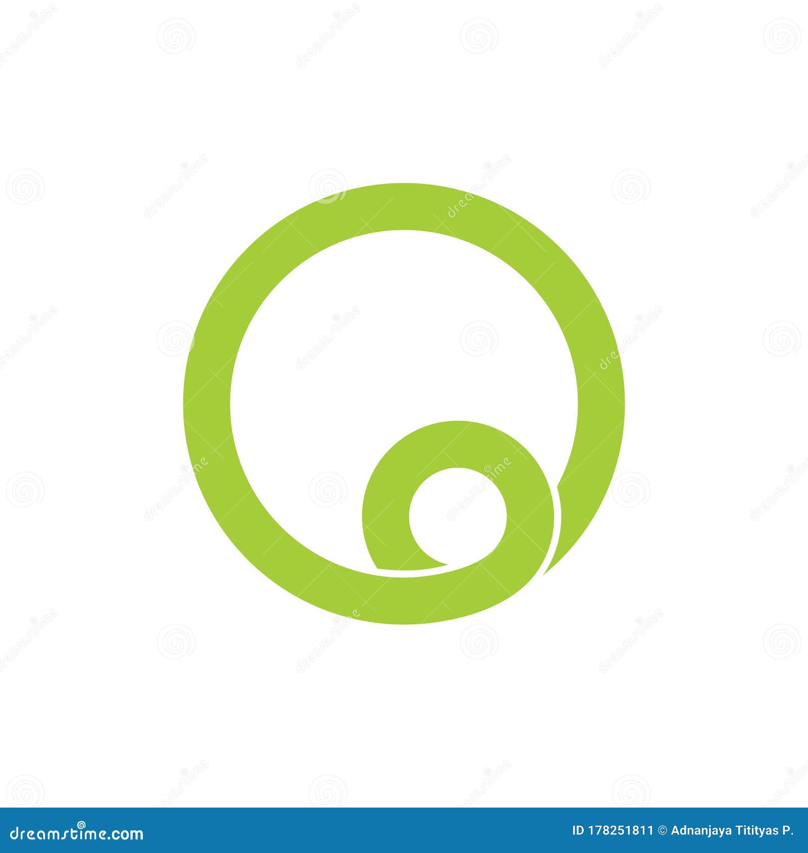 Simple Circle Loop Line Art Logo Vector Stock Vector - Illustration of ...
