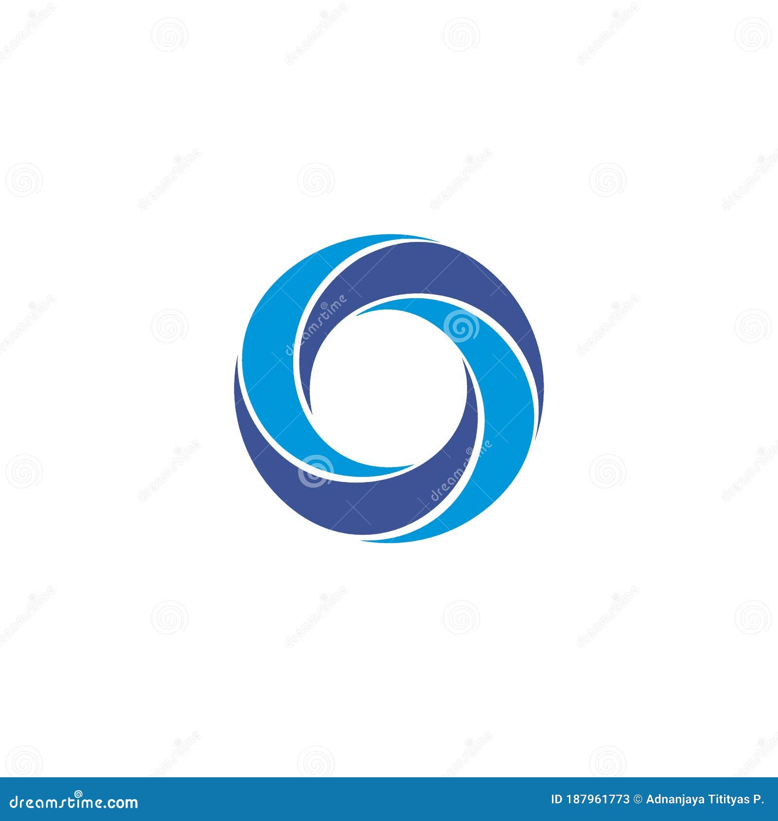 Simple Circle Rotation Curves Logo Vector Stock Vector - Illustration ...