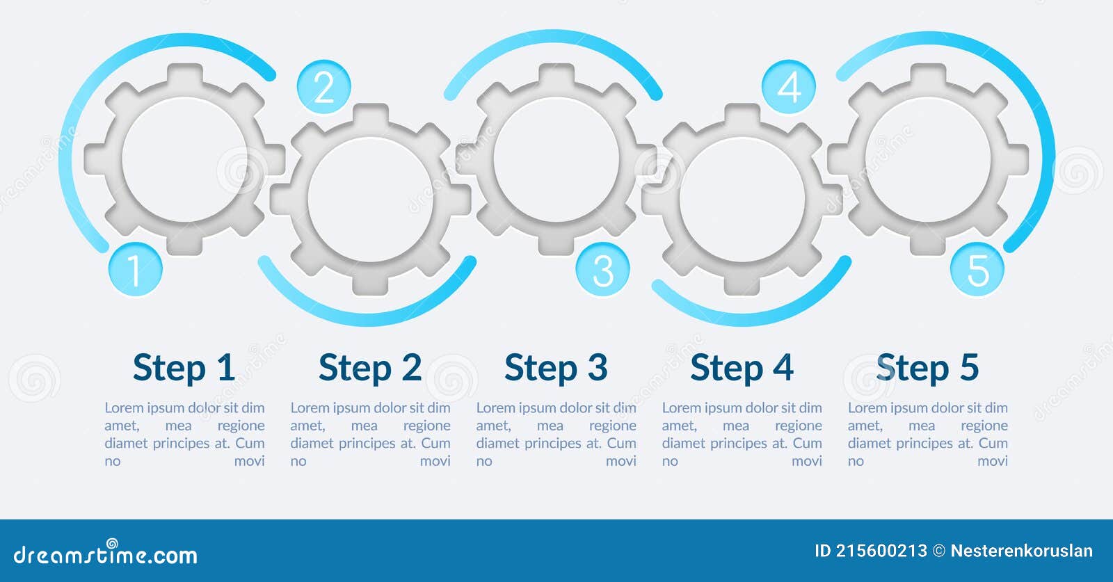Simple Circle Steps Vector Infographic Template Stock Vector ...