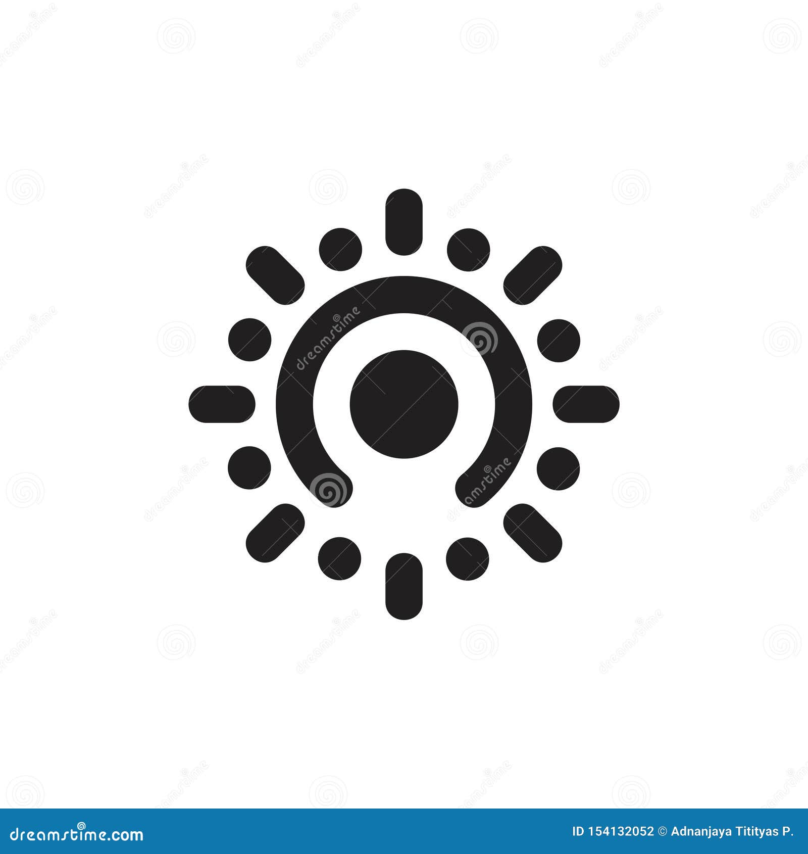 Simple Circle Sun Light Geometric Line Logo Vector Stock Vector ...