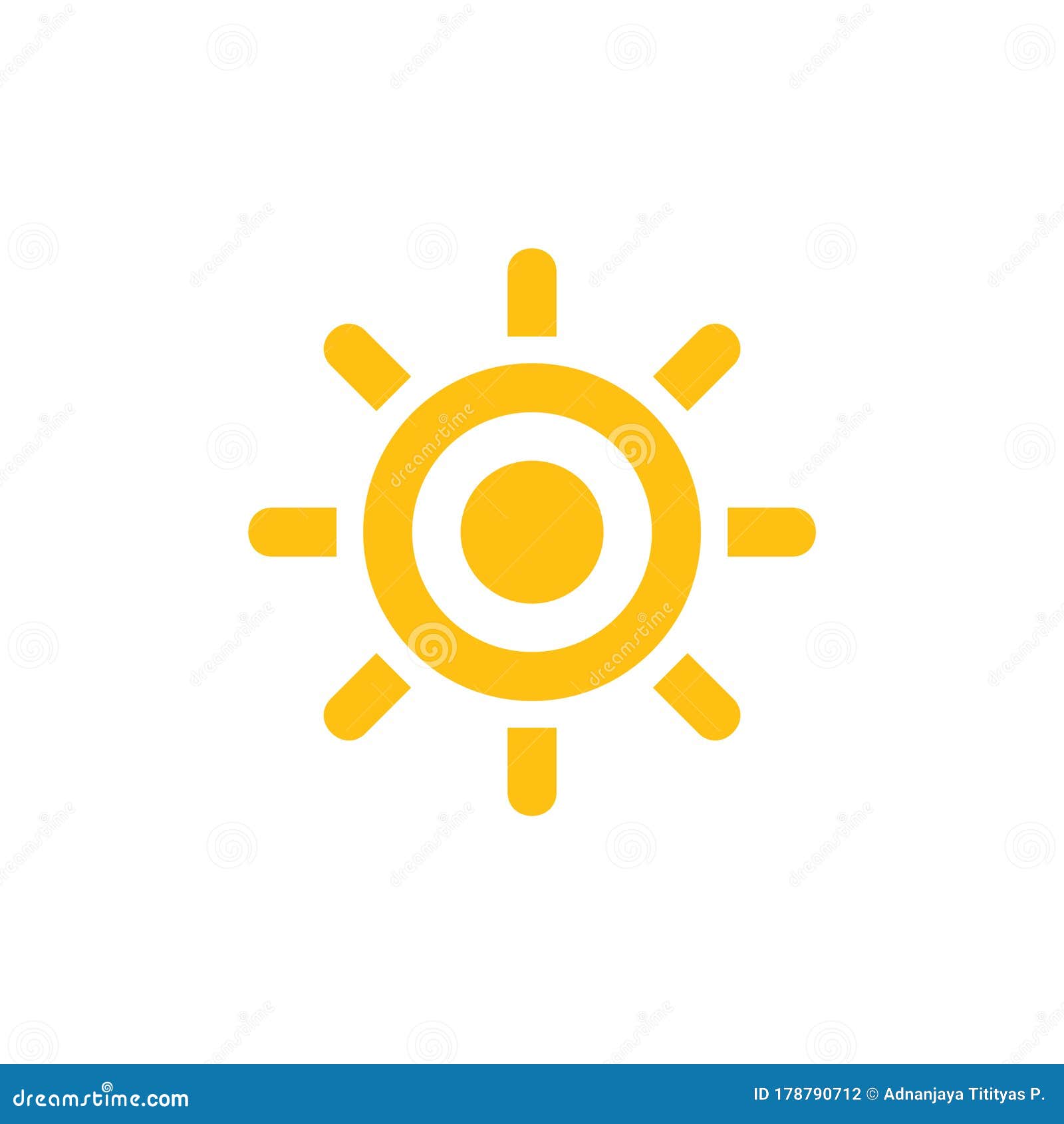 Simple Circle Sun Light Geometric Line Logo Vector Stock Illustration ...