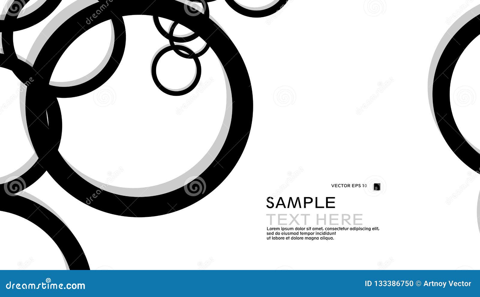 Simple Circles Background , with Gradient Black White and Shadow Stock ...