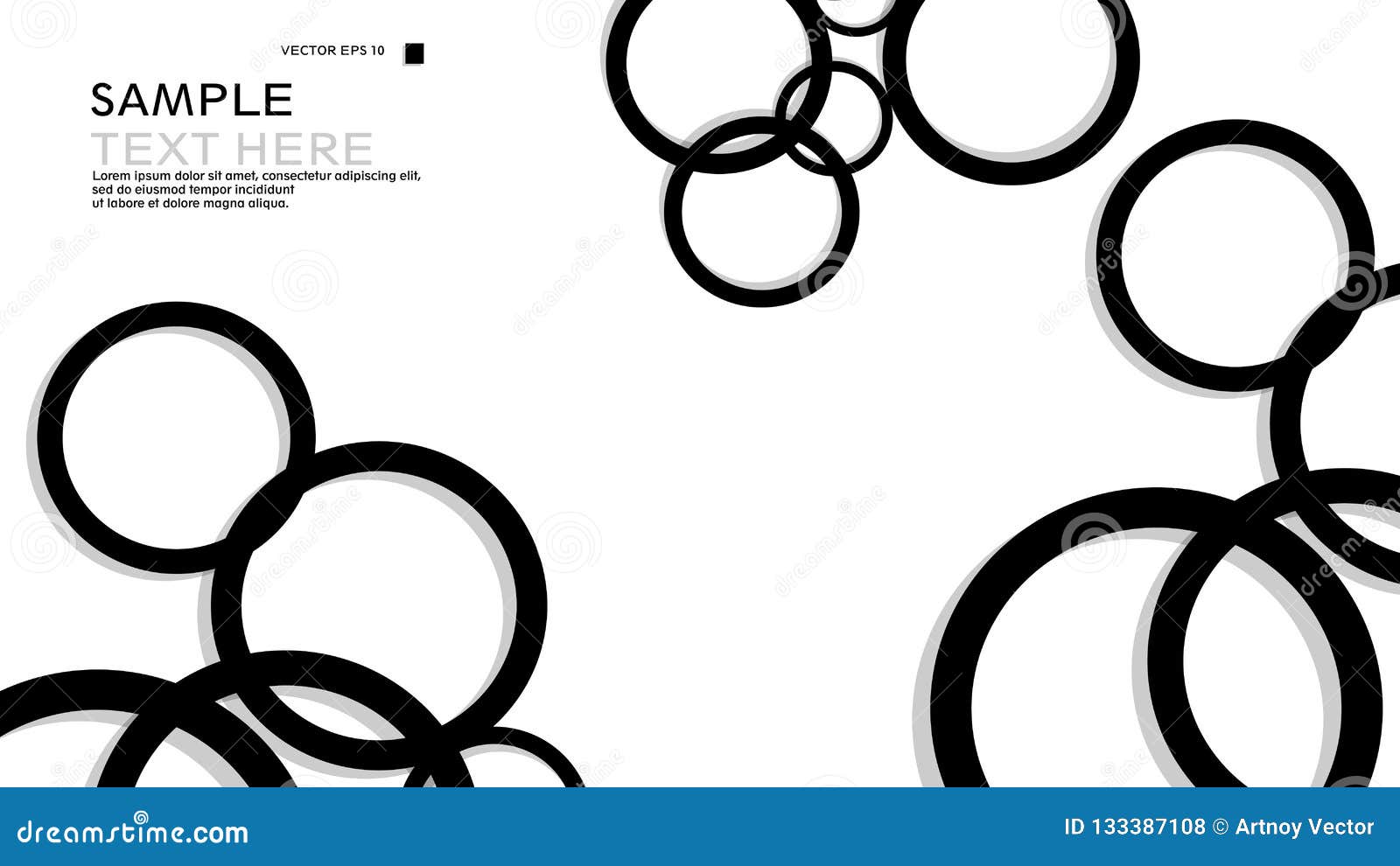 Simple Circles Background stock vector. Illustration of graphic - 133387108