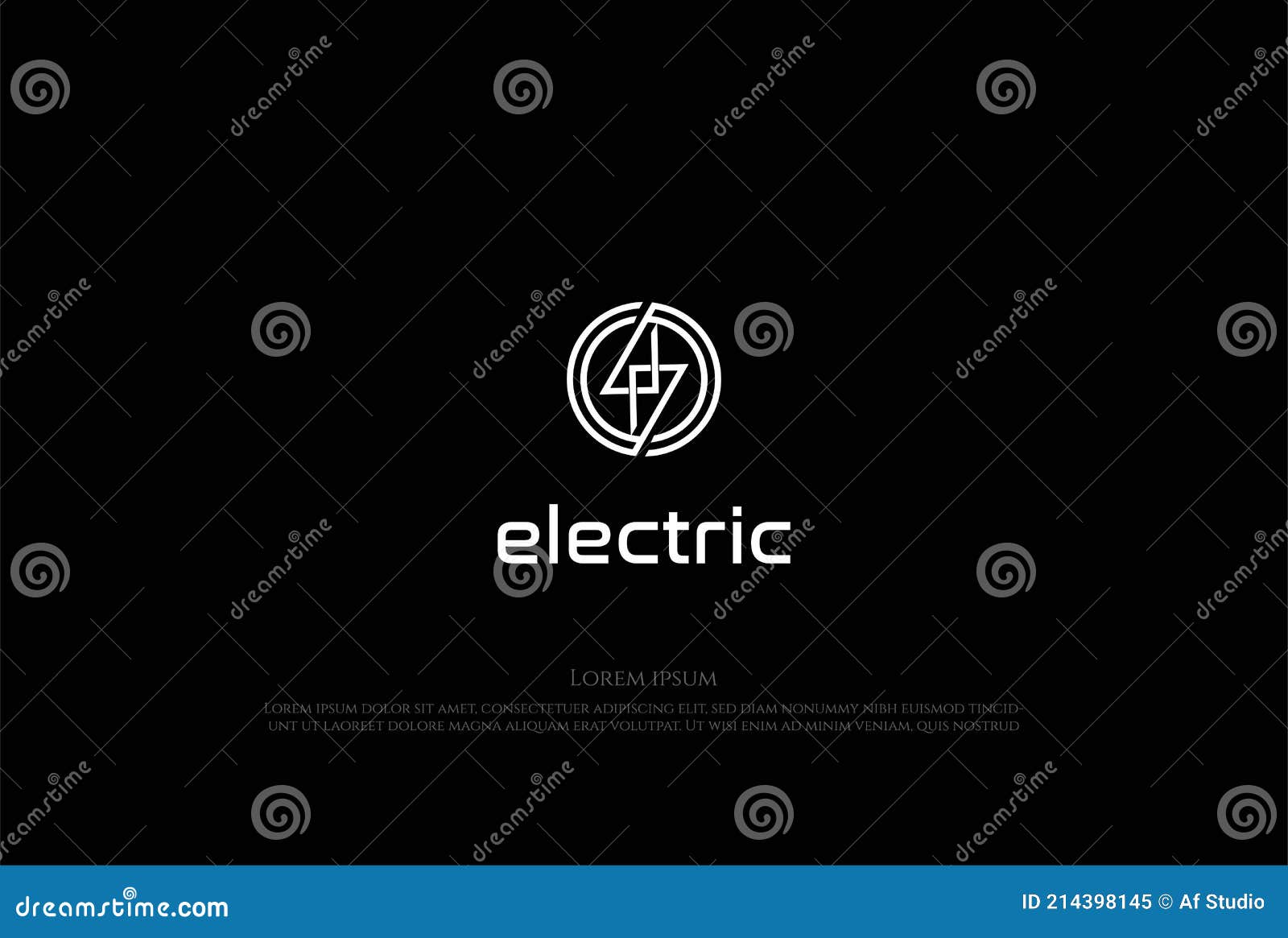 Simple Circular Electric Electricity Monogram Logo Design Vector Stock ...