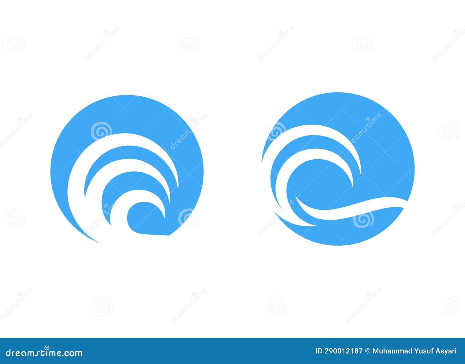 Simple Circular Wave Logo Template Stock Vector - Illustration of brand ...