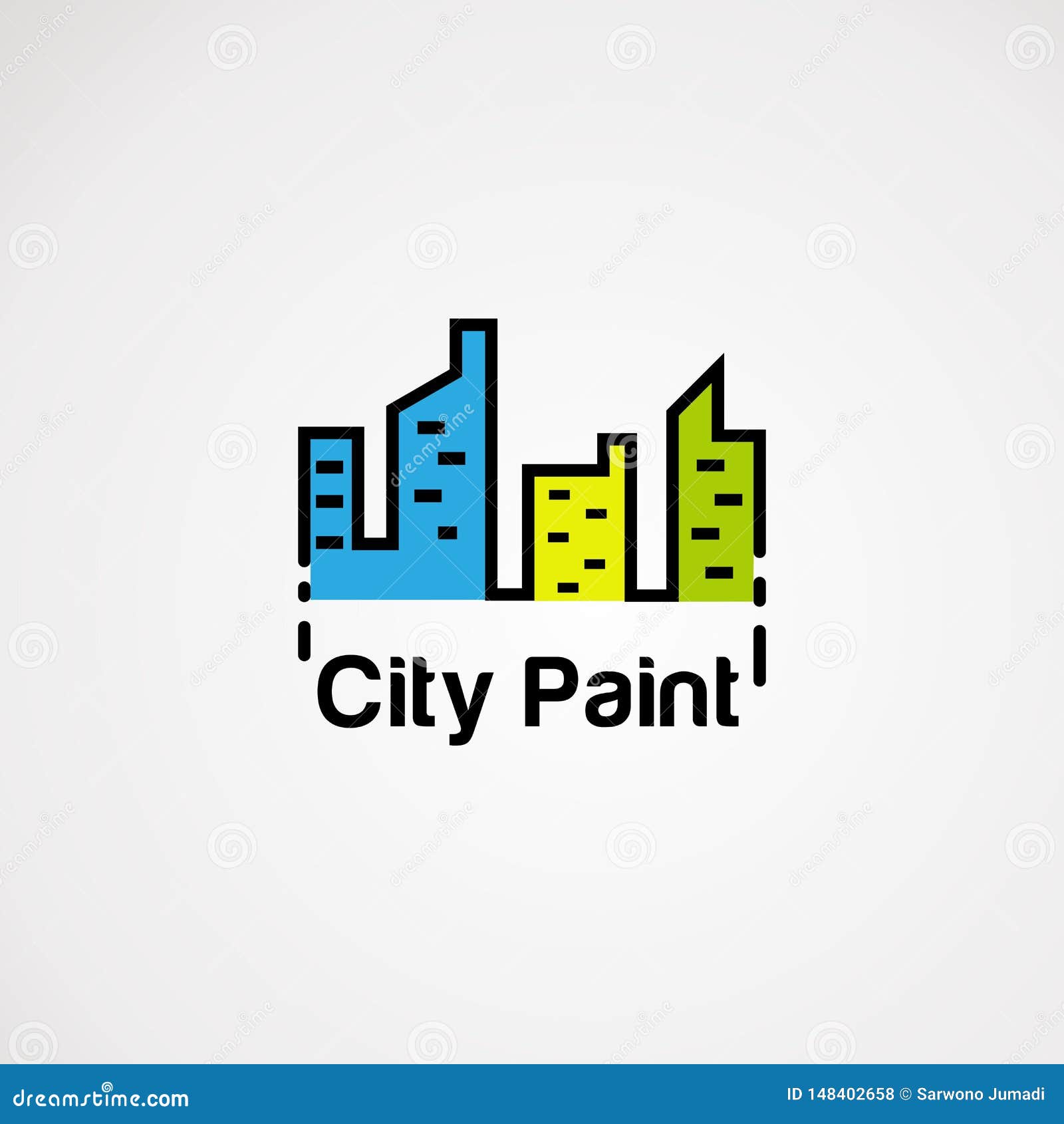 Simple City Color Logo Vector, Icon, Element, and Template for Company ...